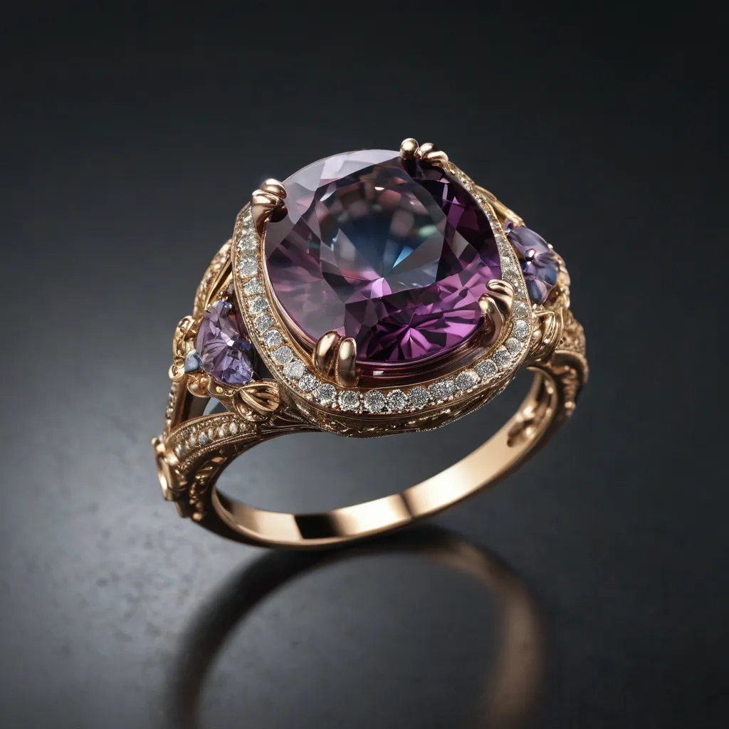 Discover the Charm of One Carat Alexandrite Rings